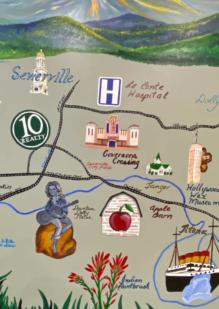 Third Mural in Downtown Sevierville: Sevierville Shuffle – Out and ...